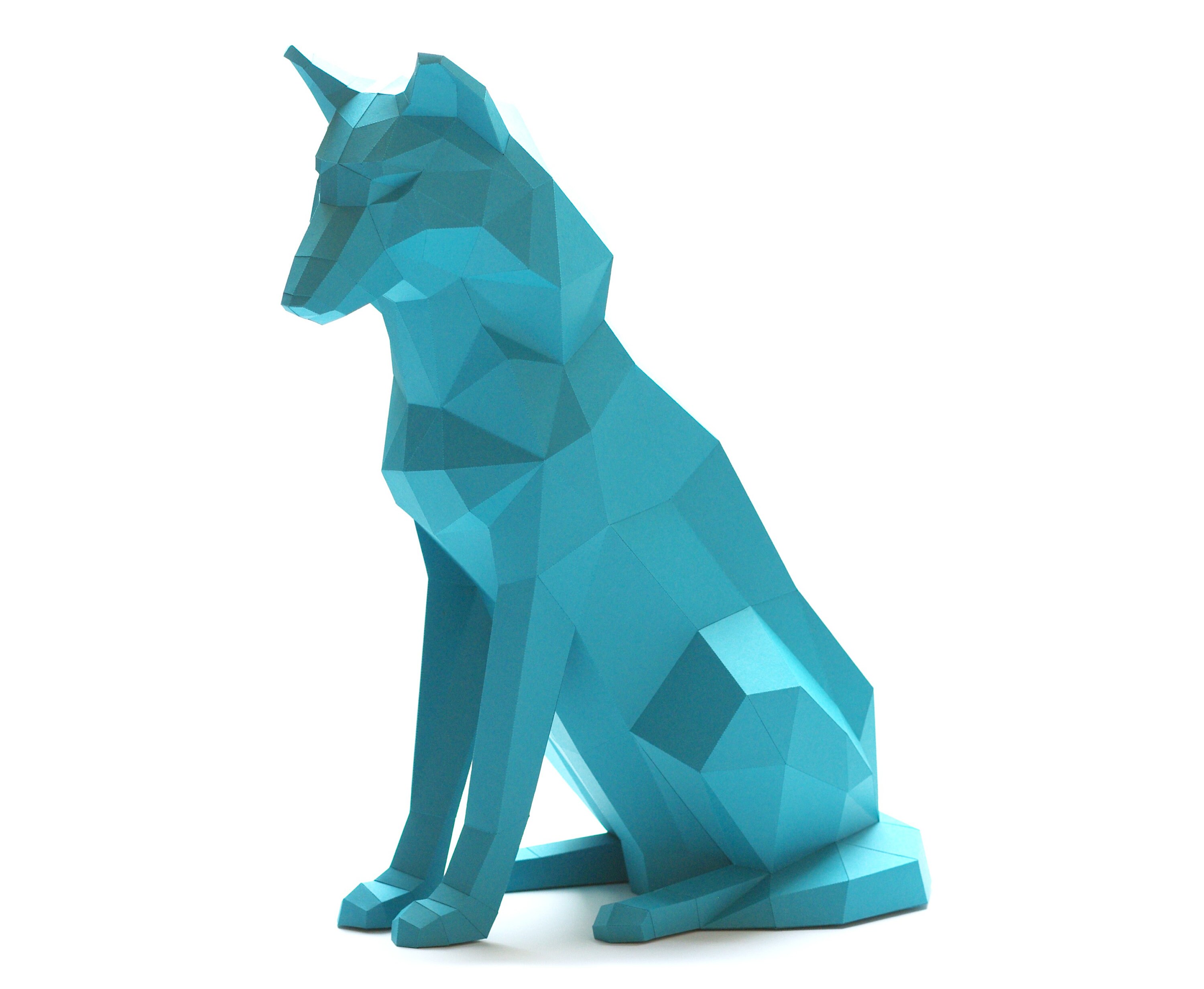 Minecraft Papercraft Mini Wolf Sitting