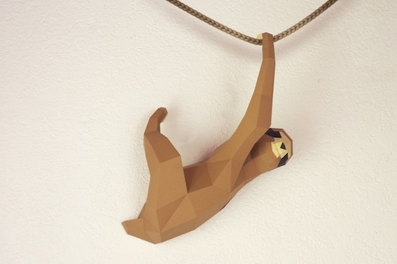 Paperwolf Sloth DIY Paper Sculpture - Etsy