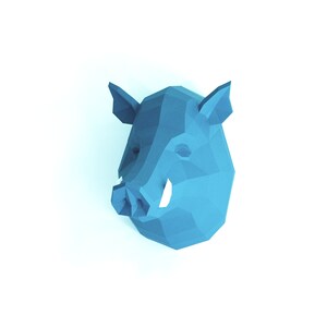 Wild Boar Paper Sculpture by Paperwolf. Chose Main Color. DIY ...