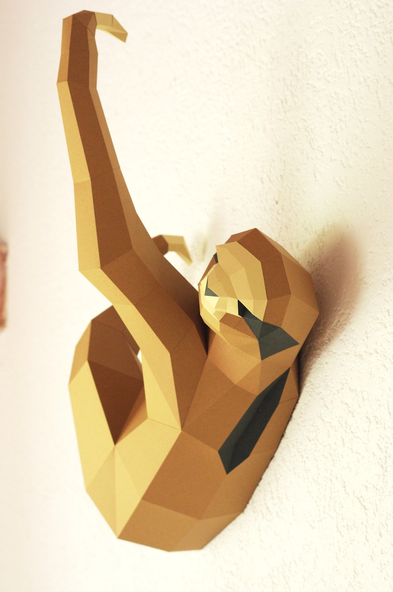 Paperwolf Sloth DIY Paper Sculpture - Etsy