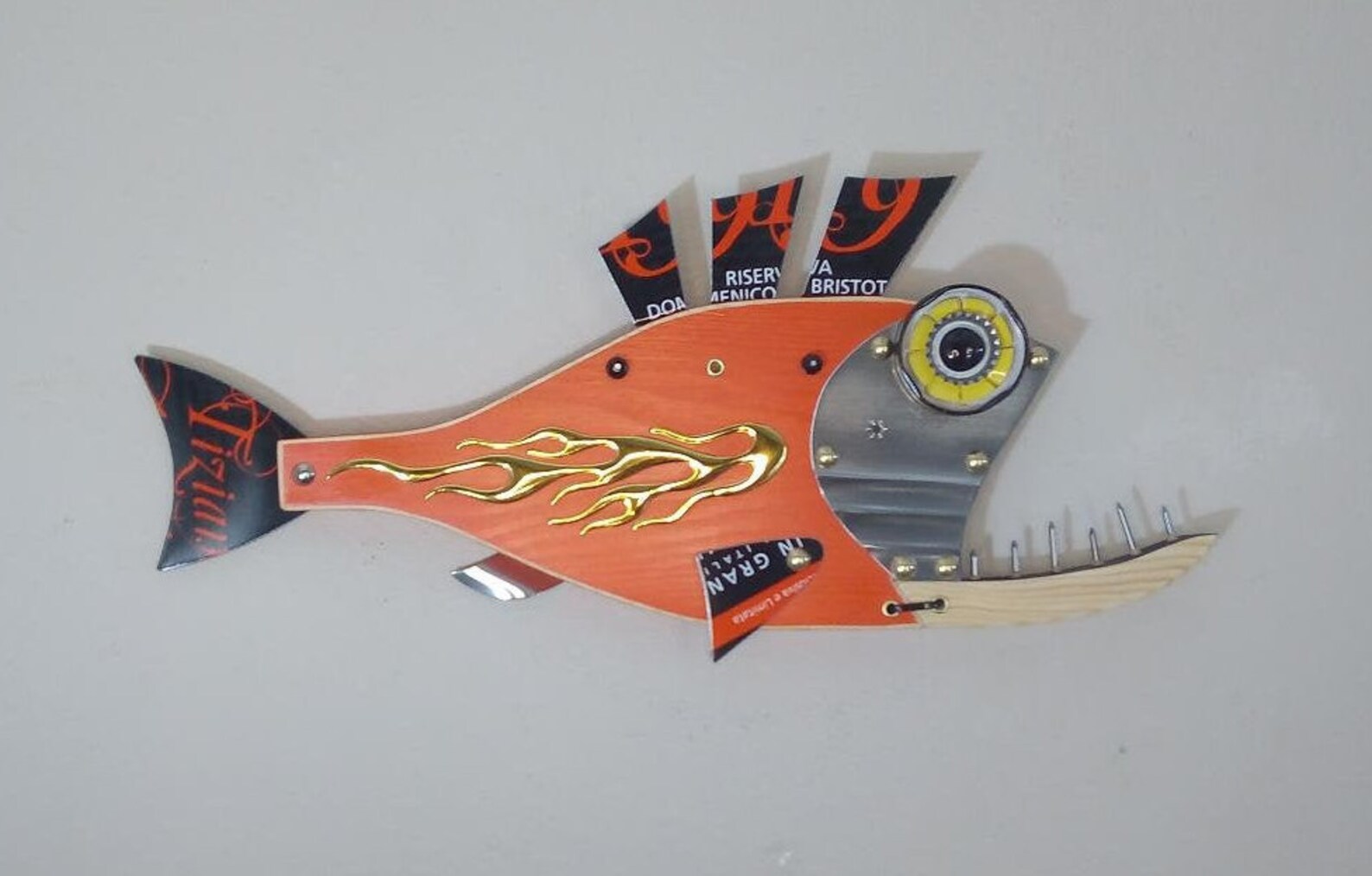 Fish Sculpture W 19 in x H 9 in fish decor beach house decor | Etsy