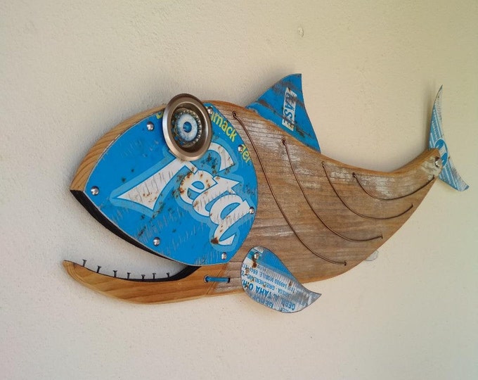 Large Fish Sculpture,fish Wall Art, Bass Fish,steampunk Fish, Beach ...