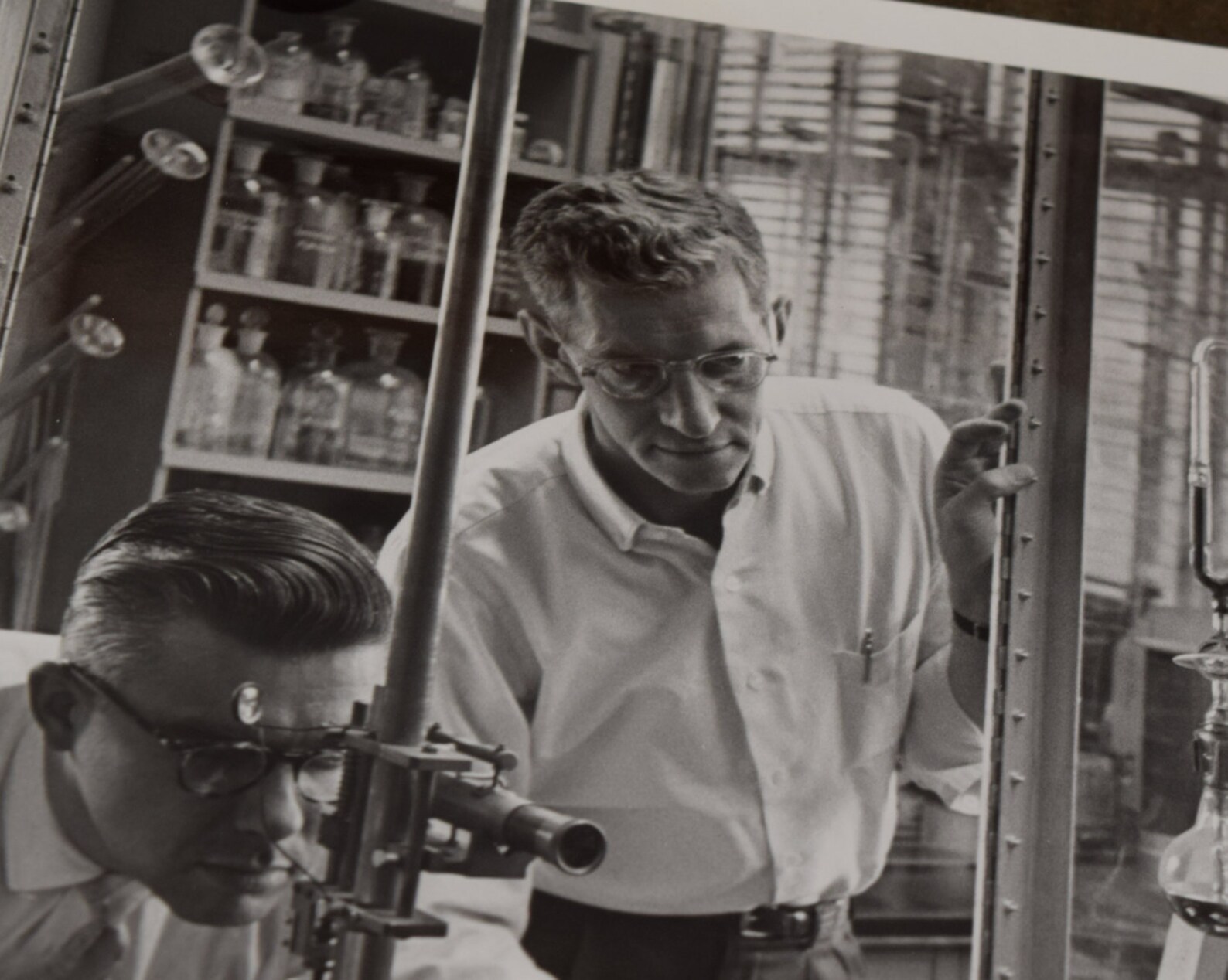 Vintage Industrial Photograph. Black & White. Men in Lab Setting. 1950s ...