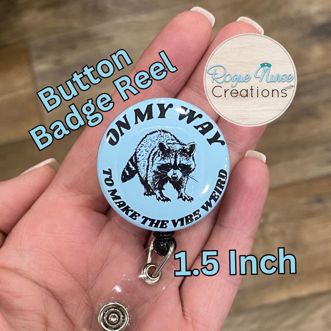 On My Way to Make the Vibe Weird Button Style Retractable Badge Reel ...