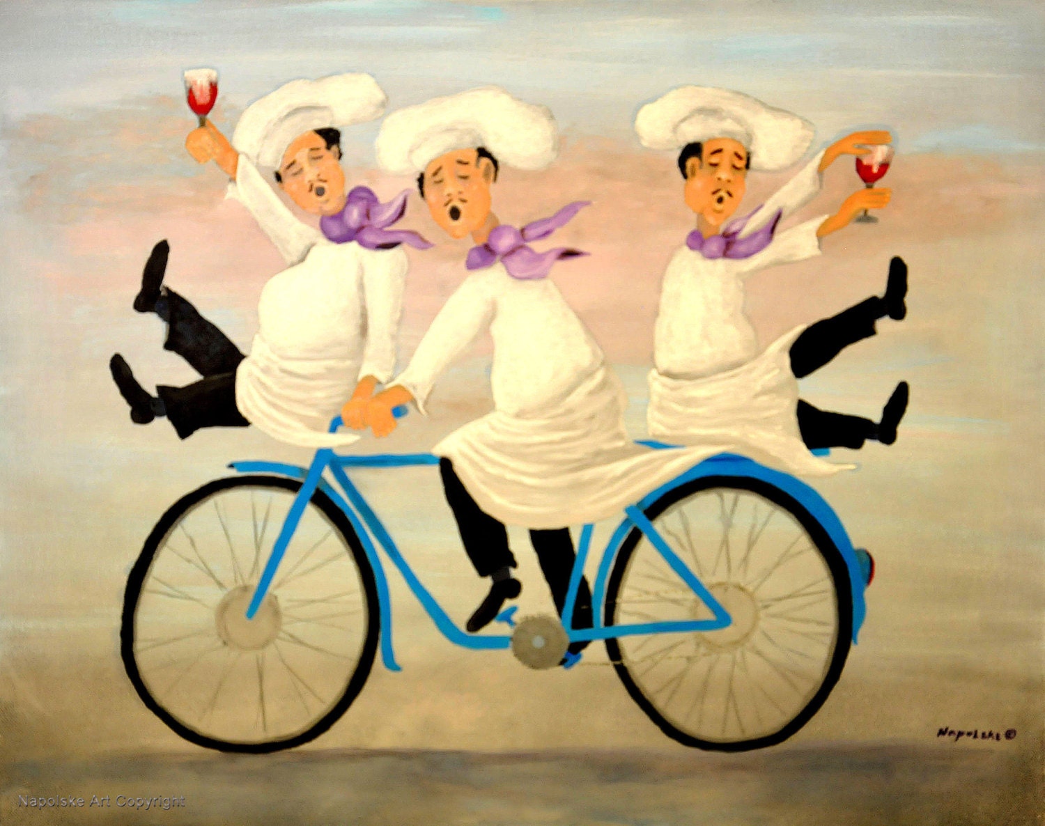 Fine Art Canvas Fine Art chefs on a Bike by - Etsy