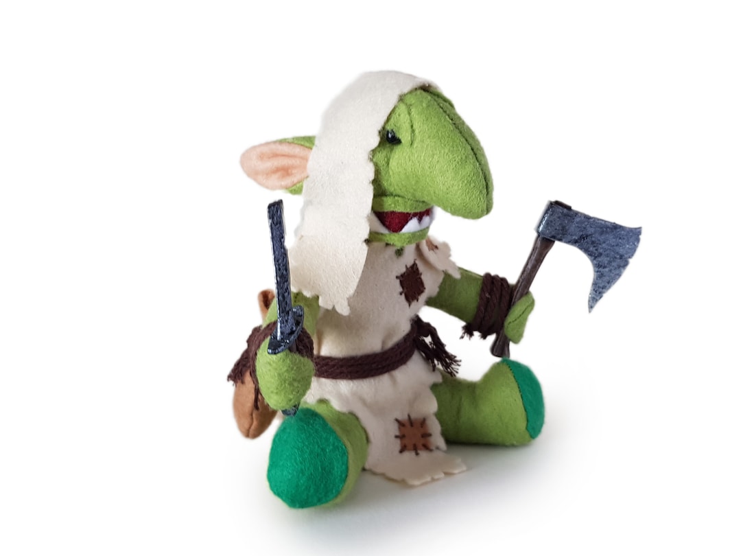 Gnoblar - Goblin - Greenskin Plush – Grimdark Handmade Toy for Tabletop ...