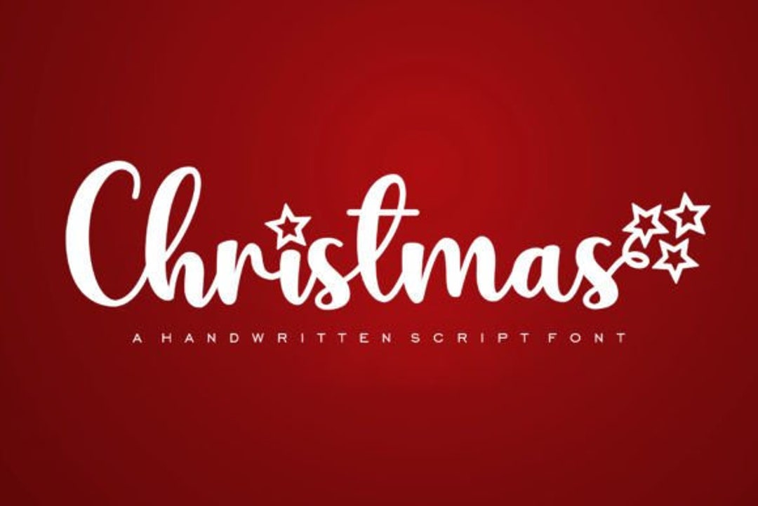 Christmas Font, Handwritten Font, Font for Cricut, Font With Glyphs ...