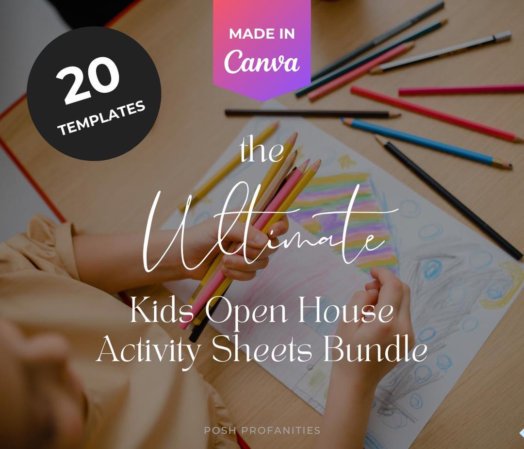 Kids Open House Activity Sheets | 20 Editable & Printable Templates ...
