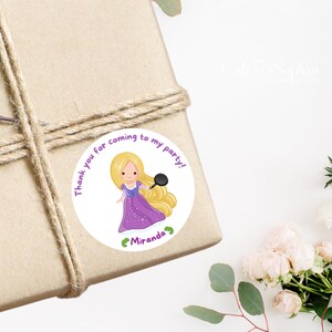 Princess Happy Birthday Thank You Stickers Princess Party Decorations ...