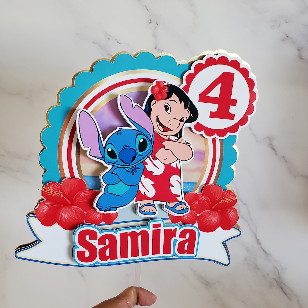 Lilo and Stitch Cake Topper, Stitch Birthday Party Decoration, Lilo and ...