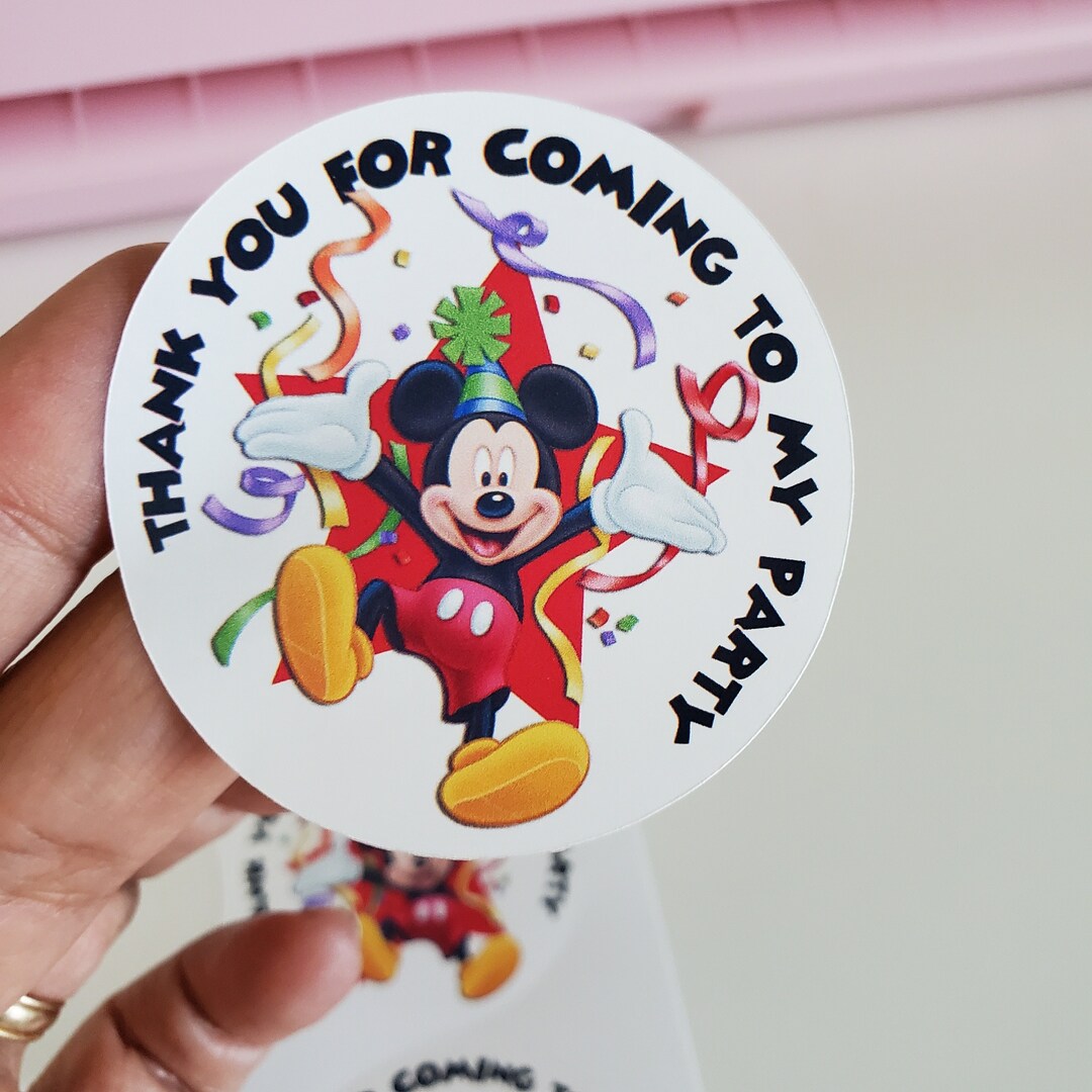 Mickey Mouse Sticker Labels, Mickey Mouse Birthday, Mickey Mouse Party ...