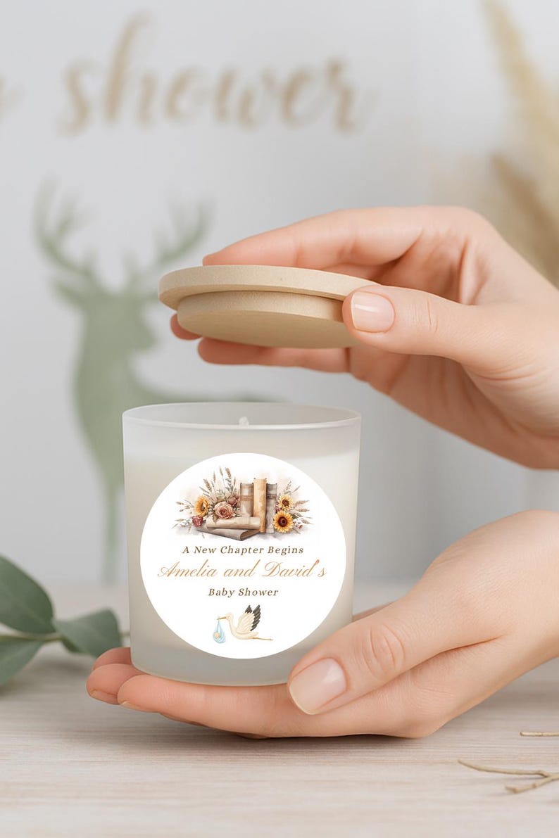 First Edition Baby Shower Stickers - Storybook Personalized Custom ...