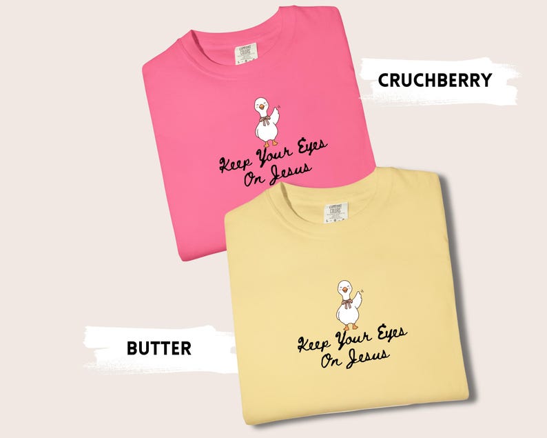 Comfort Color Christian Goose Shirt, Keep Eyes on Jesus Faith Tee - Etsy