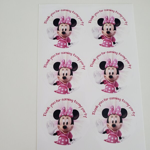 Minnie Mouse Labels - Etsy
