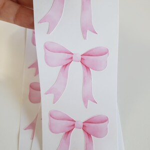 Set Pink Bow Stickers, Pink Bow Labels, Bow Party Decorations, First ...