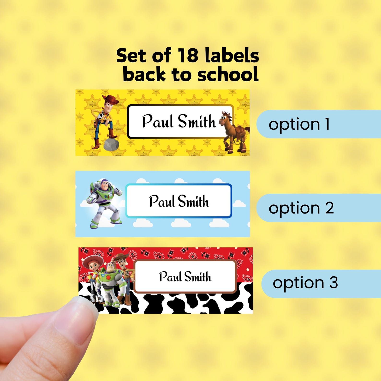 Toy Story Back to School Labels, School Supplies Label, Woody School ...