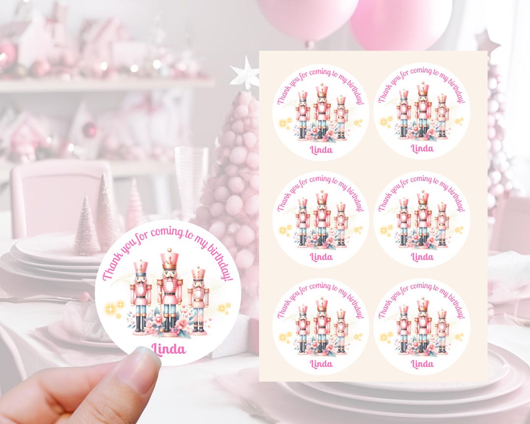 Set of 24 Christmas Stickers, Nutcracker Stickers, Winter Party ...