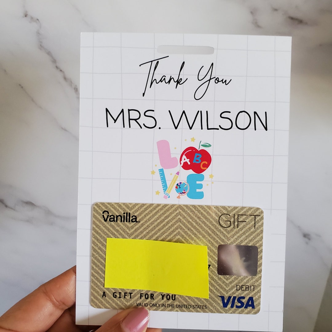 Teacher Appreciation Gift Card Holder, Teacher Thank You Card ...