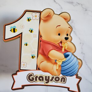 Baby Winnie the Pooh Cake Topper, Winnie the Pooh Party Decor, Winnie ...