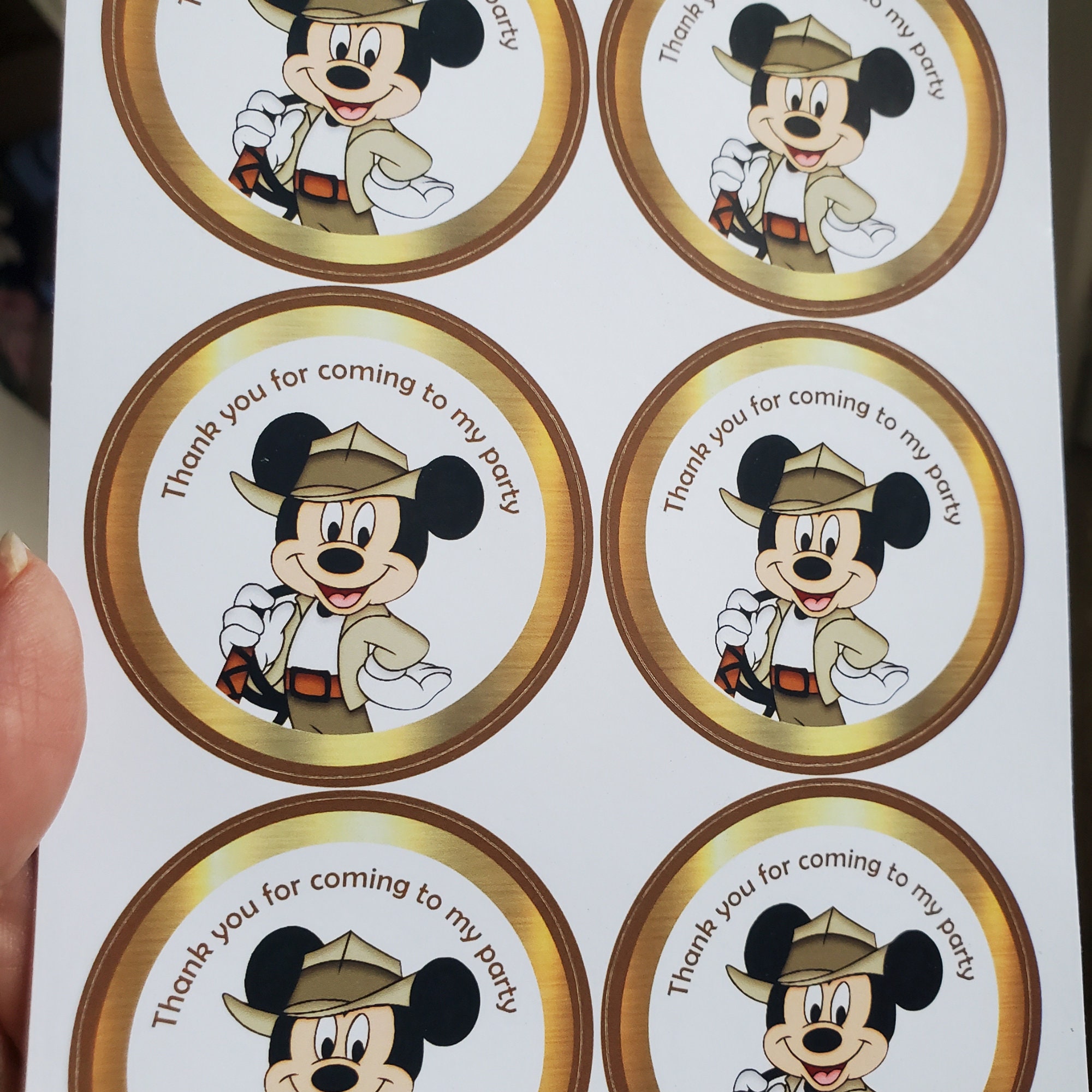 Paper Stickers, Labels & Tags Mickey Mouse birthday Mickey Mouse labels ...