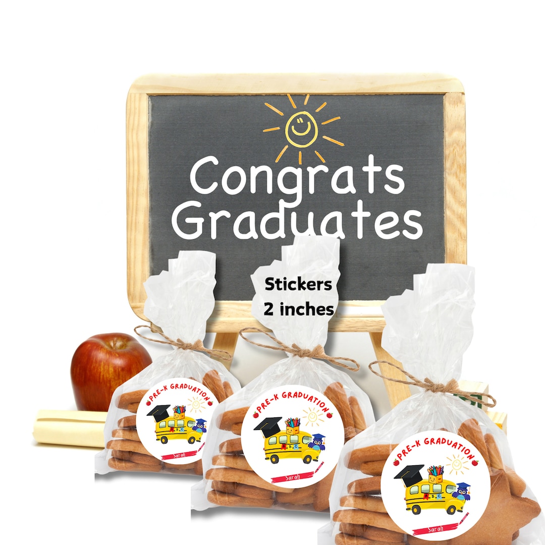 Pre-k Graduation Sticker Cute Preschool Grad Favor Preschool Fun Pre-k ...