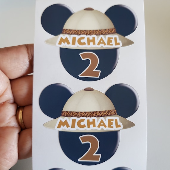 18 Mickey Mouse Safari labels for 1st birthday Mickey Mouse safari ...