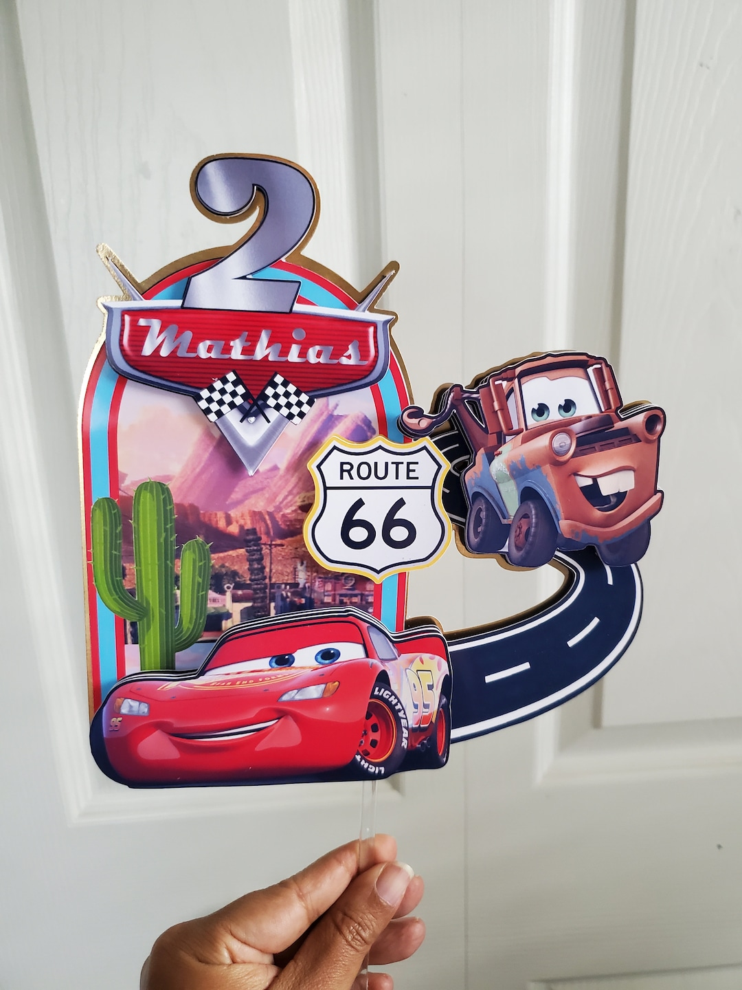 Lightning Mcqueen Party Decor, Lightning Mcqueen Cake Topper, Race Car ...