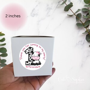 Moo Birthday Stickers, Cow Birthday Theme, Farm 1st Birthday Party ...