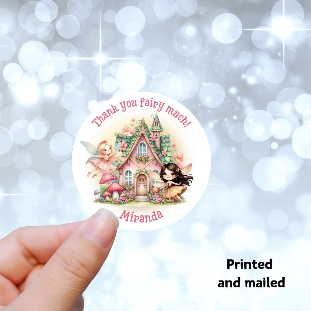 Enchanted Forest Fairy Sticker, Fairy 1st Birthday Party Decoration ...