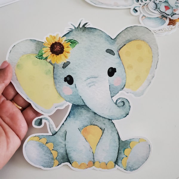 Sunflower Elephant - Etsy