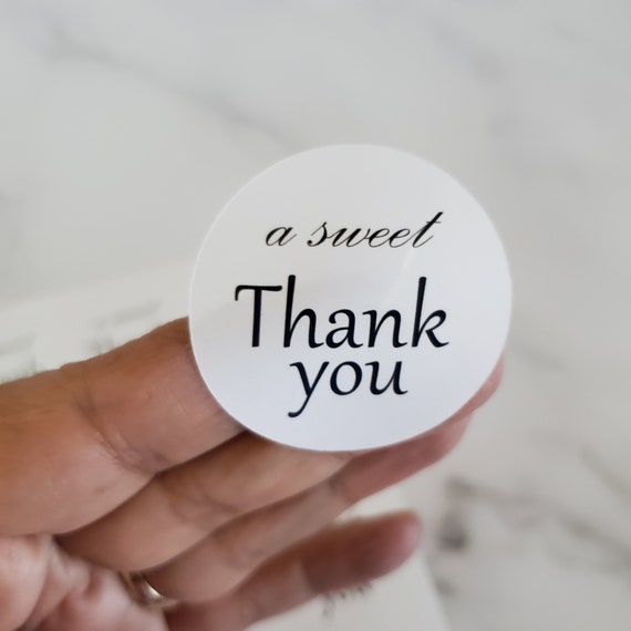 24 Wedding Stickers - a sweet thank you - birthday thank you labels ...