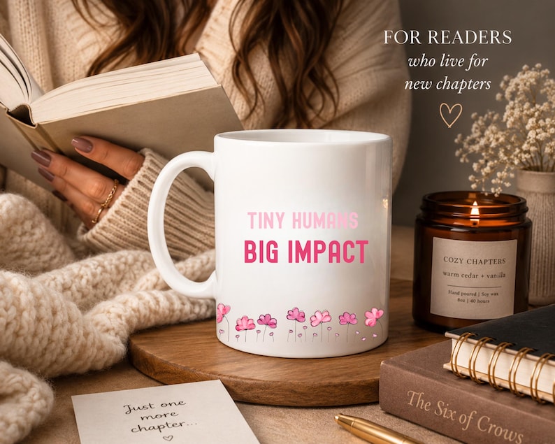Preschool Teacher Mug - Tiny Humans Big Impact Floral Coffee Cup - Etsy