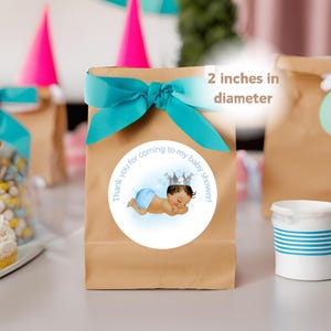 Boy Baby Shower Sticker, Blue Baby Shower, a Sweet Baby Boy, Royal Boy ...