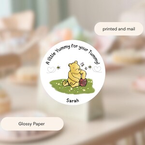 Classic Winnie the Pooh Custom Stickers, Winnie the Pooh Party ...