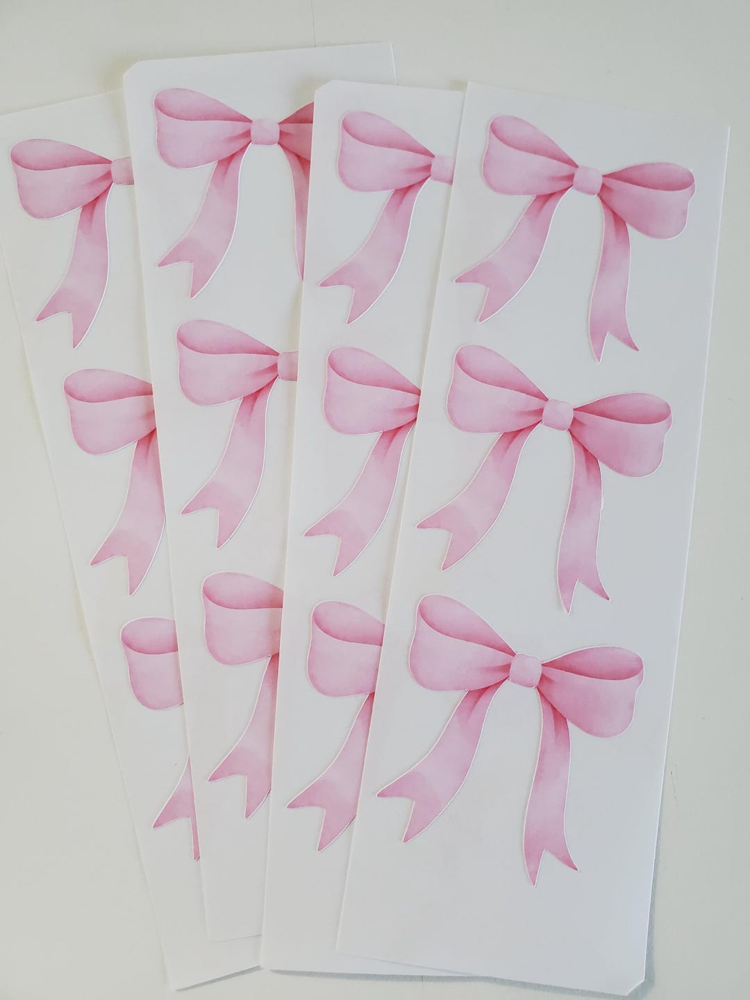 Set Pink Bow Stickers, Pink Bow Labels, Bow Party Decorations, First ...