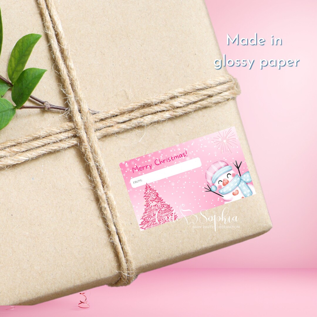 Christmas Sticker Labels Merry Christmas Gift Tags Custom - Etsy