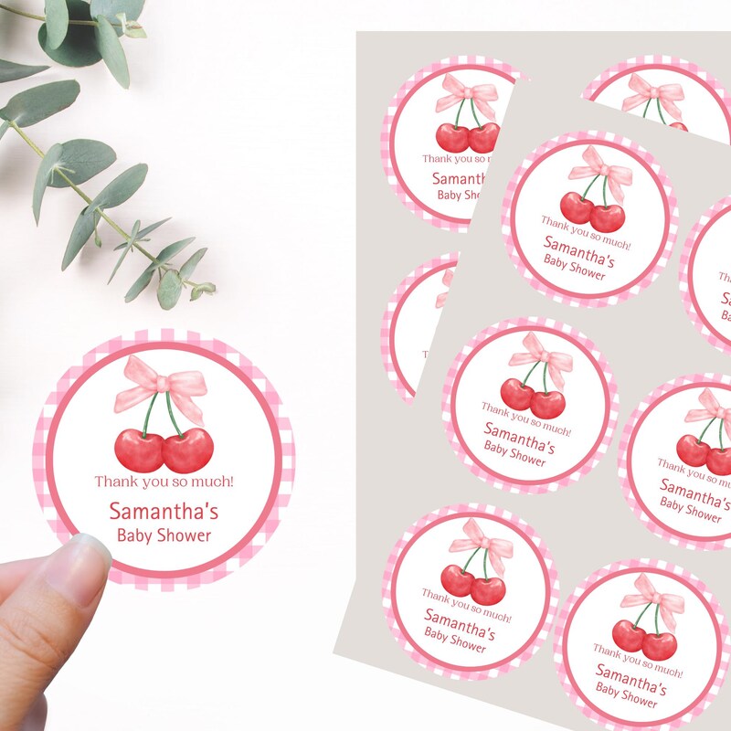 Cherry Favor Stickers - Etsy