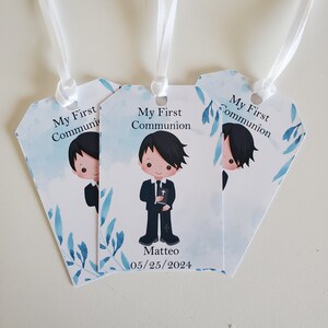 First Communion Favor Tags Personalized Religious Favor Tags First Holy ...