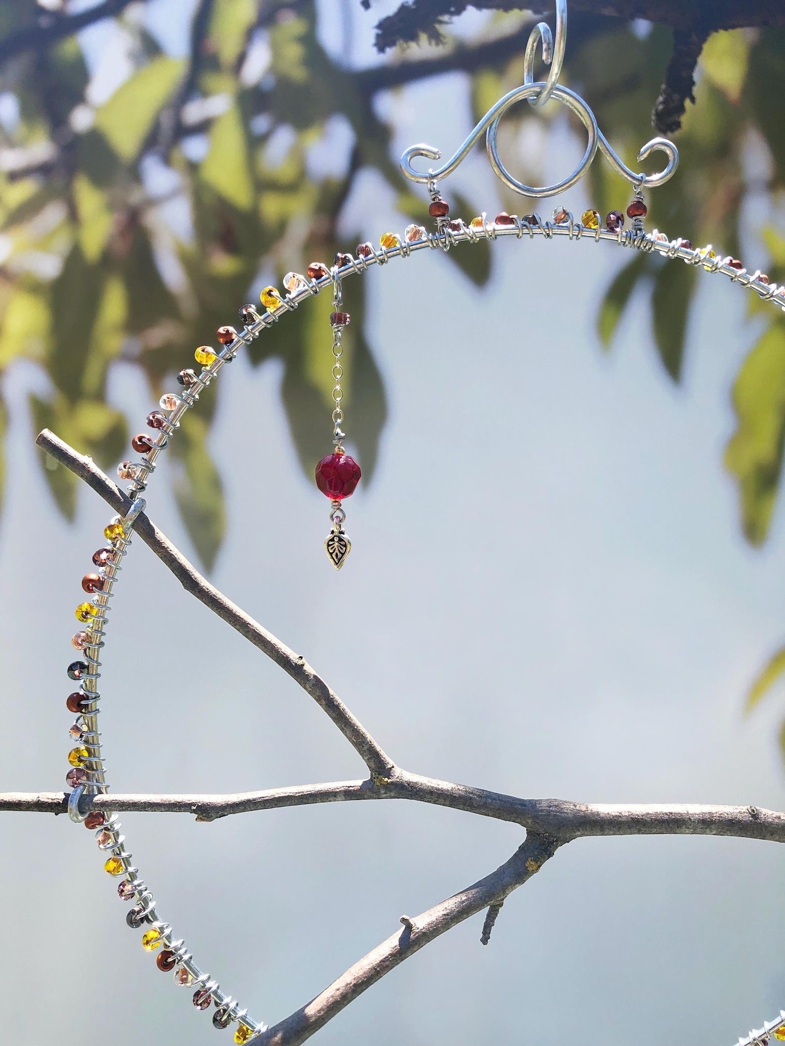 Beaded Hummingbird Swing: Custom Garden Perch - Eclipse Design - Etsy