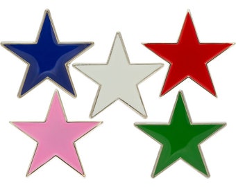 Color Star Pin-badge black - Etsy
