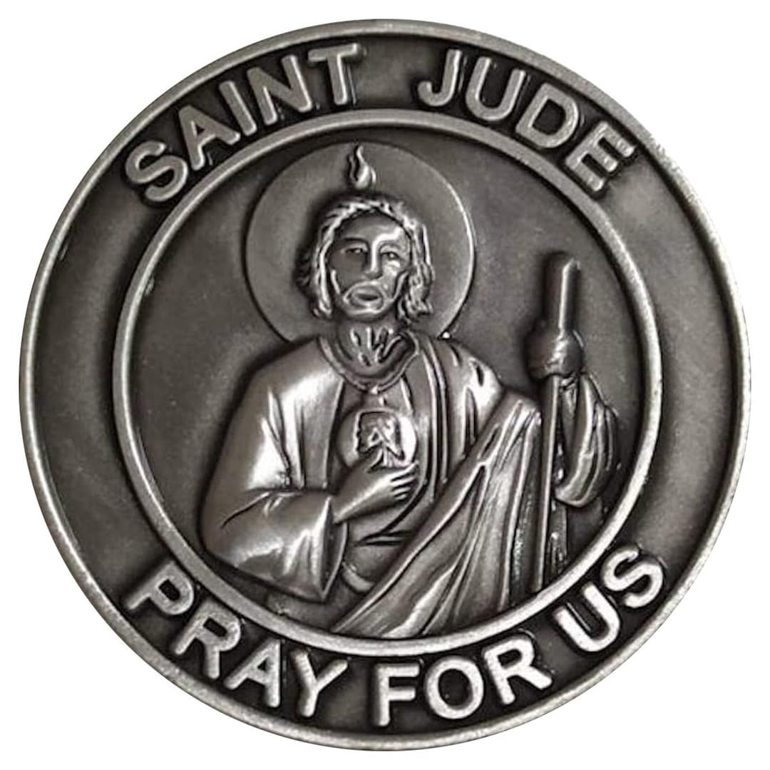 Saint Jude Medals Catholic Coin Charm Gifts - Etsy New Zealand