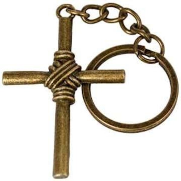 Cross Key Chain - Etsy