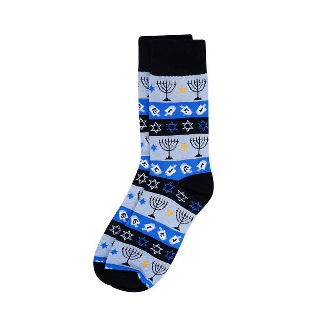 Mens Menorah Novelty Socks, Hanukkah Socks, Jewish Gifts - Etsy