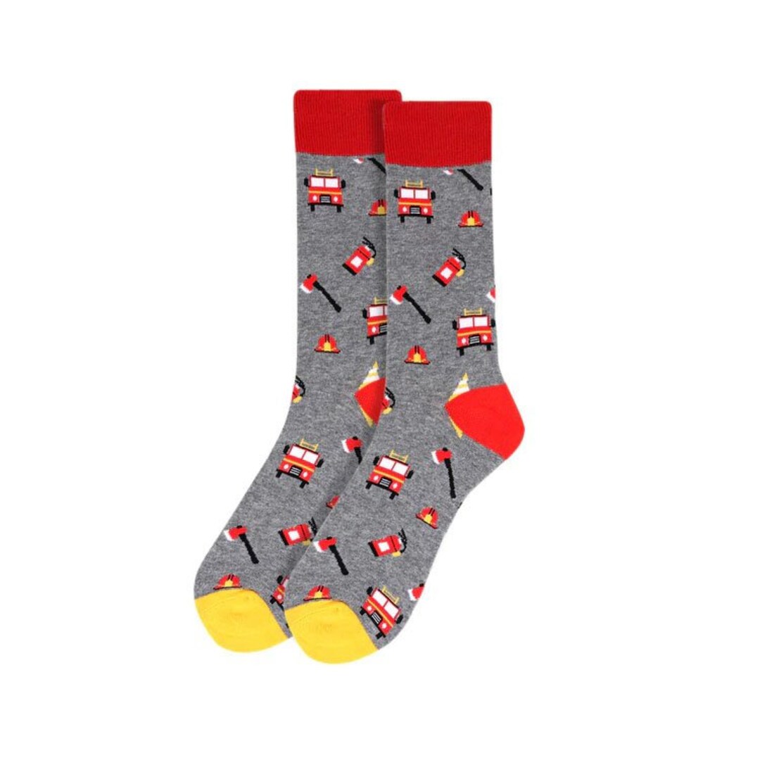 Firefighter Novelty Socks Fireman, Fire Fighter Gifts - Etsy