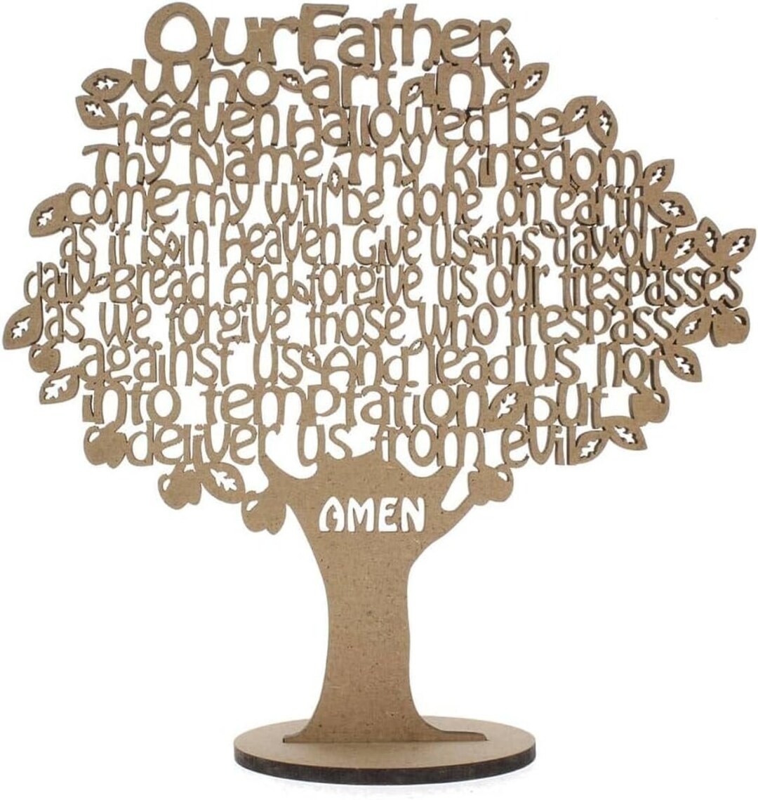 The Lords Prayer Tree of Life Christian Wall Decor, Home & Office Decor ...