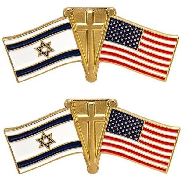 Us Flag Cross Lapel Pin Etsy