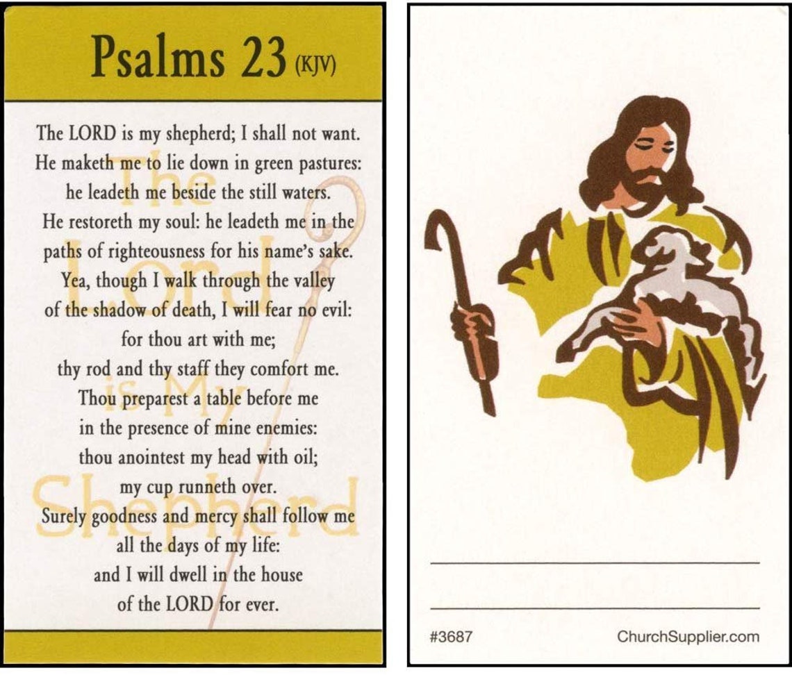 Psalm 23 Prayer Cards Memorial Cards Pkg of 25 | Etsy