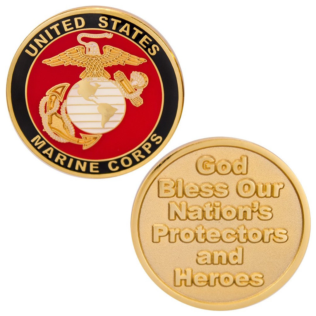 Marine Corp Challenge Coin / Military Coin / USMC Prayer Coin - Etsy