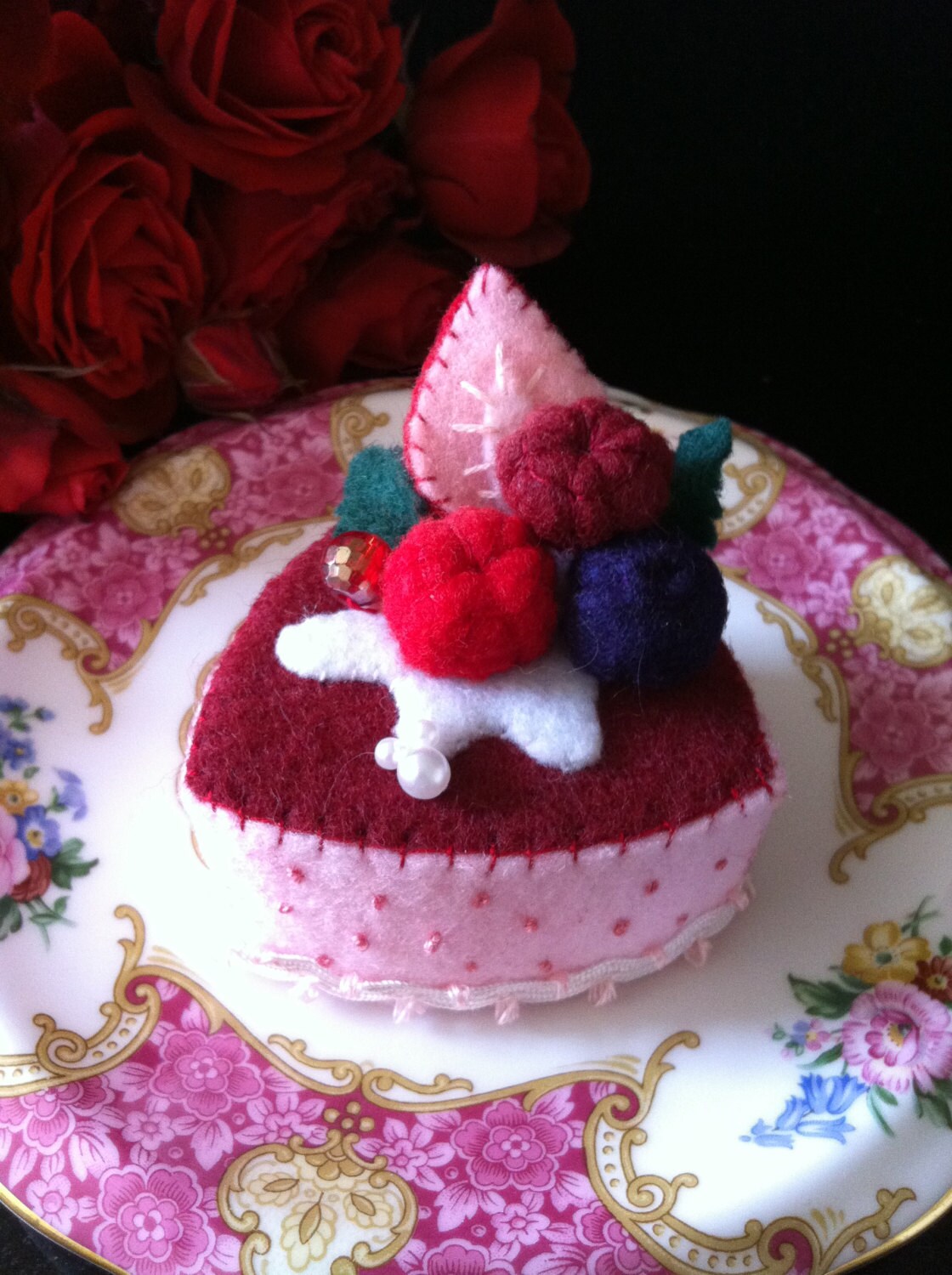 Raspberry Diva Felt Cake - Etsy