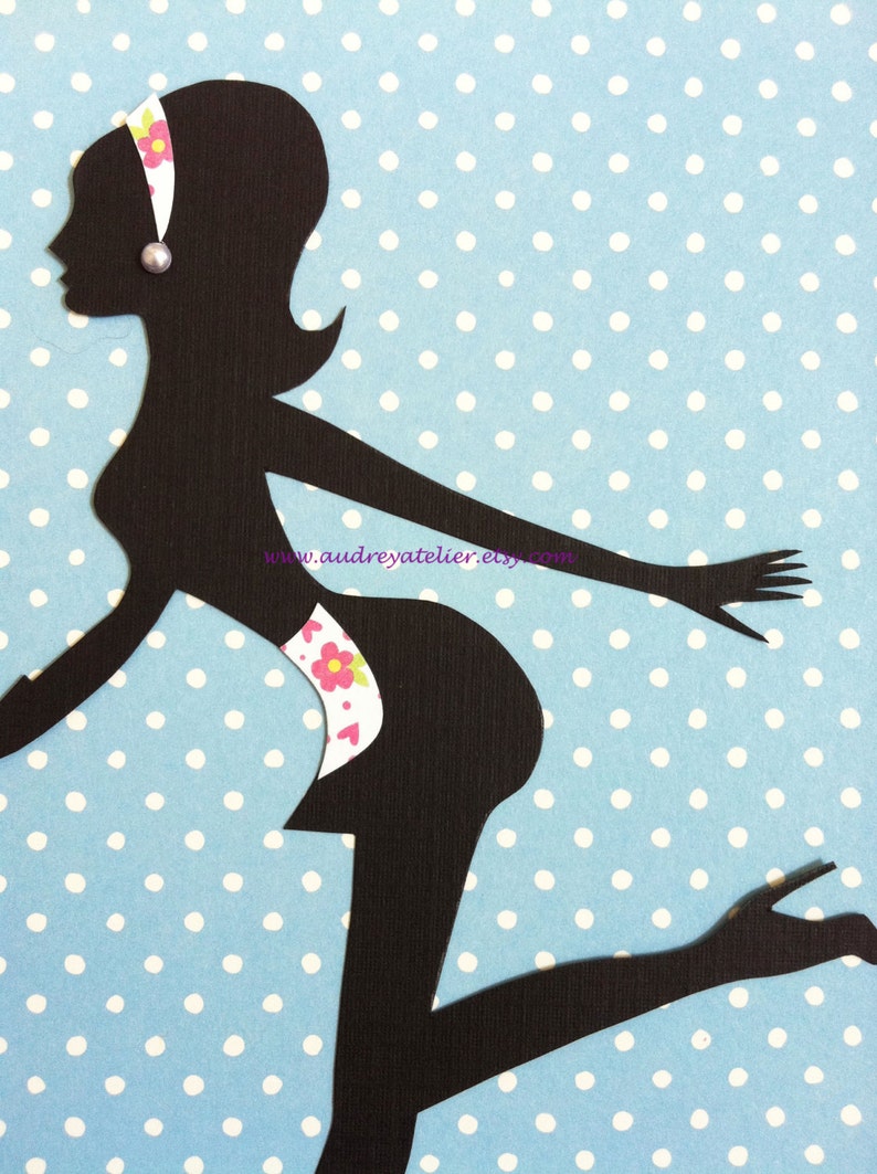 Silhouette Art Sassy Girl Vacuuming Etsy
